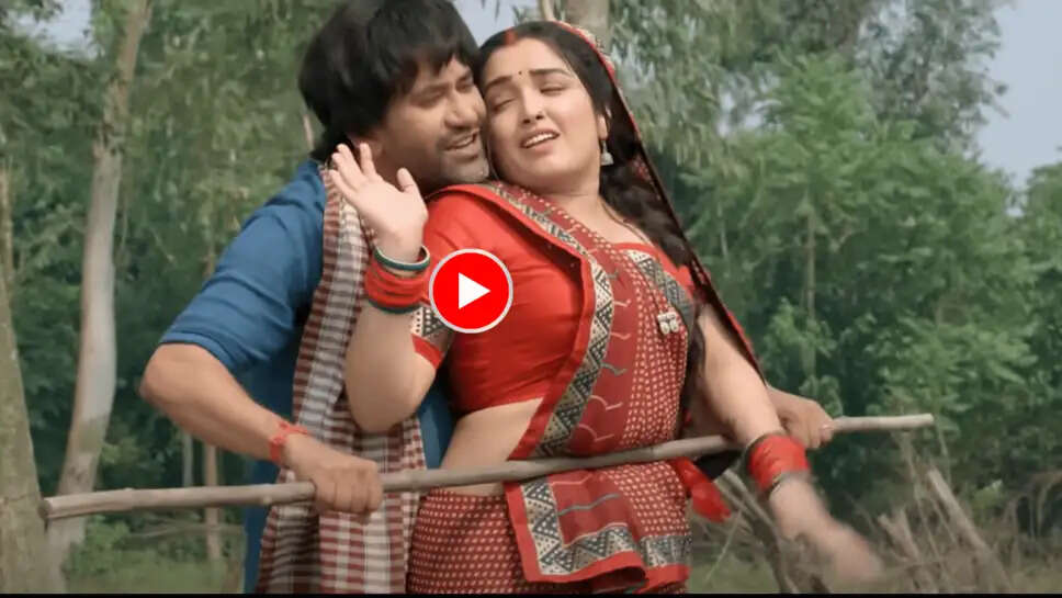 Amrapali Nirhuaa Song : मरून कलर सड़िया सॉन्ग 27 करोड़ के पार, इंटरनेट ...